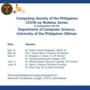 Join our webinar series every Wednesday hosted by Computing Society of ...